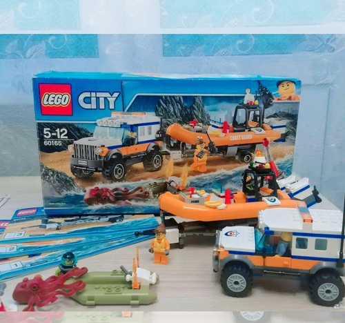 Lego city спасатели машина и лодка