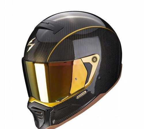 Мотошлем scorpion HX1 carbon SE solid,М