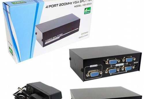 Разветвитель VGA Splitter 1x4 4Port (black)