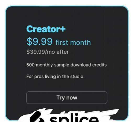 Splice Creator Plus / discount / официально
