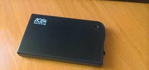 Внешний корпус AgeStar 3UB2A14 black + HDD 500GB