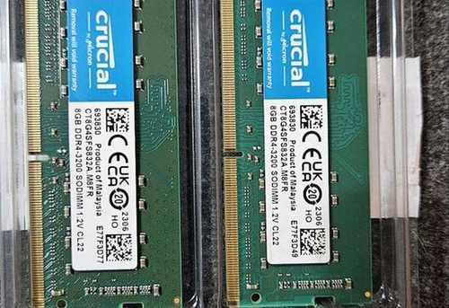 Sodimm DDR4 crucial 16гб 3200