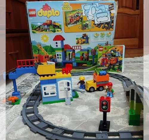 Lego duplo грузовой поезд 10508 +10506