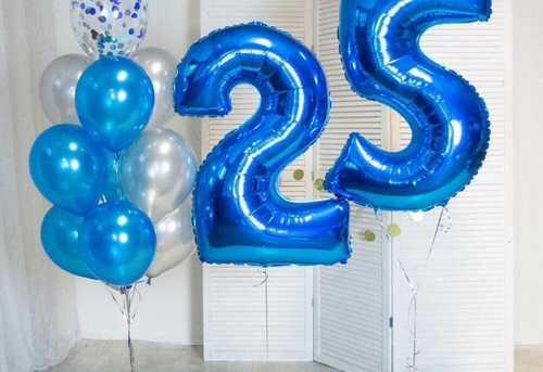 Шарики на день рождения 25 “С цифрой”