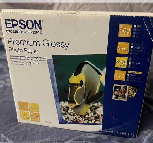 Фотобумага epson premium glossy 255g/m2. 10x15