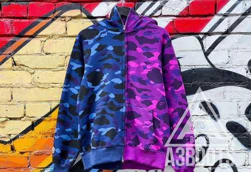 Толстовка Full Zip Hoodie Bape Blue/Purple