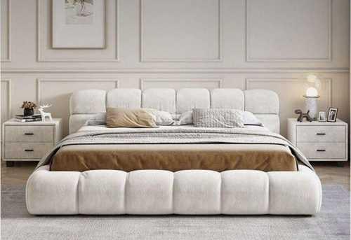 Кровать дизайнерская с мягкой обивкой loft