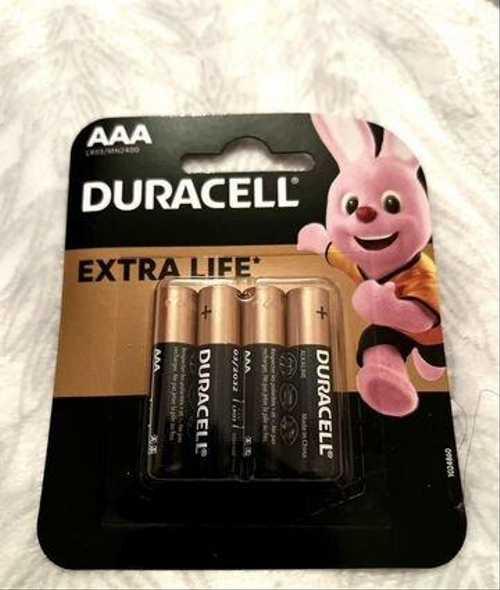 Батарейки Duracell AAA 4 шт. в блистере