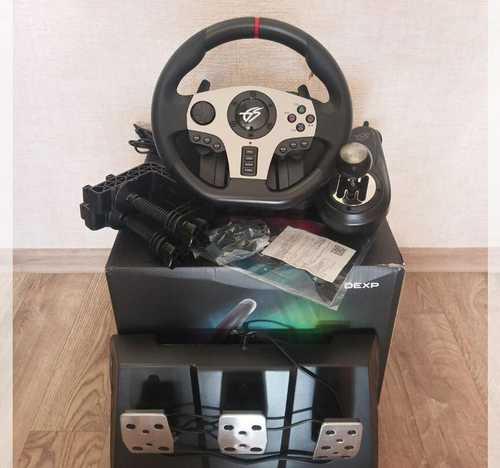 Игровой руль 900 градусов dexp wheelman pro gt