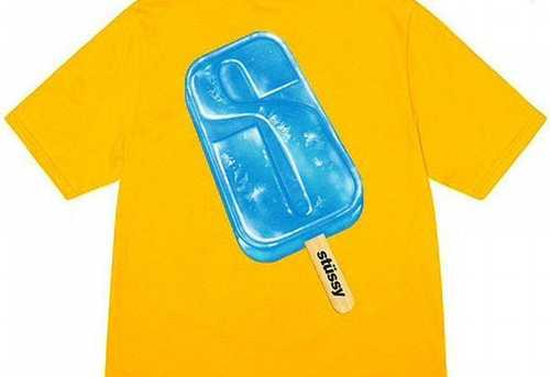 Футболка stussy blue ice cream (S-XL) желтая