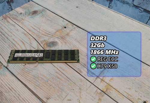Серверная память Samsung 32гб DDR3 1866 ecc reg