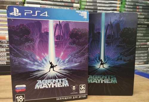 Agents Mayhem Steel book PS4 б/у