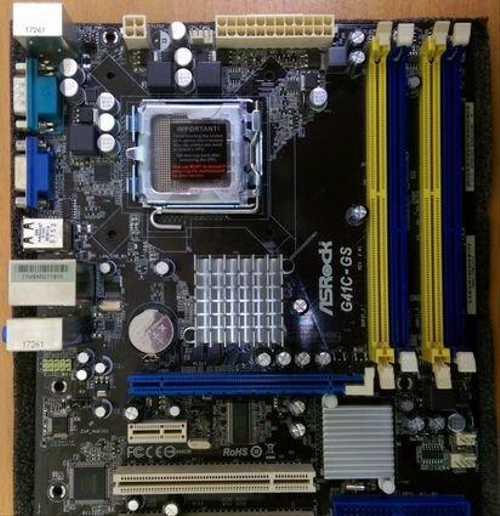 ASRock G41C-GS, LGA 775. Б/у