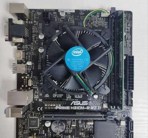 Мат. плата LGA1151 v2 с процессором и памятью