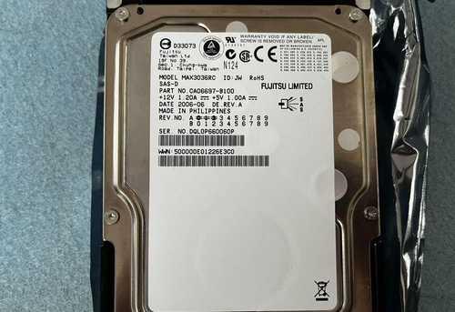 Жесткий диск Fujitsu 36.7Gb SAS-D 15000rpm 3.5"