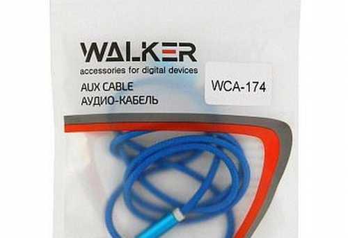 Кабель AUX "walker" 3,5мм A-A, 1м, синий