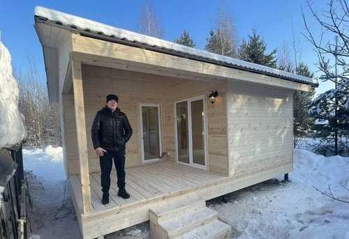 Каркасный дачный дом 6х6
