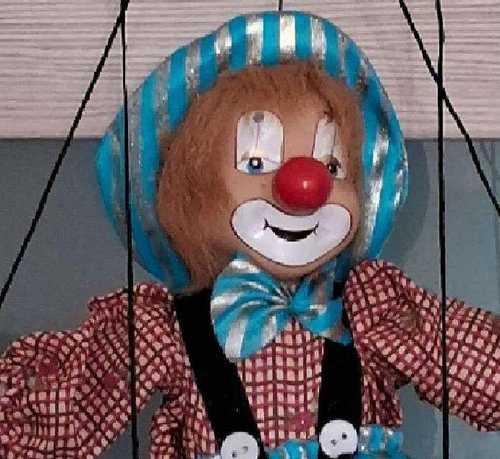Клоун марионетка кукла 23 см