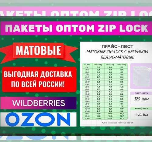 Пакеты зип лок с бегунком зиплок