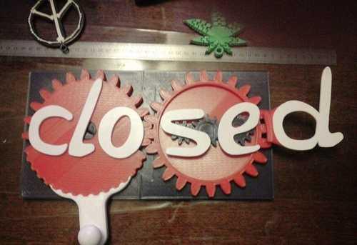 Стим-панк Табличка "Open/Closed"