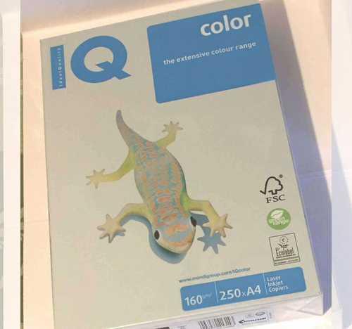 Бумага цветная IQ Color 160гр/м2, А4