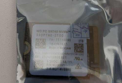 WD SSD SN740 2TB NVMe 2230 радиатор