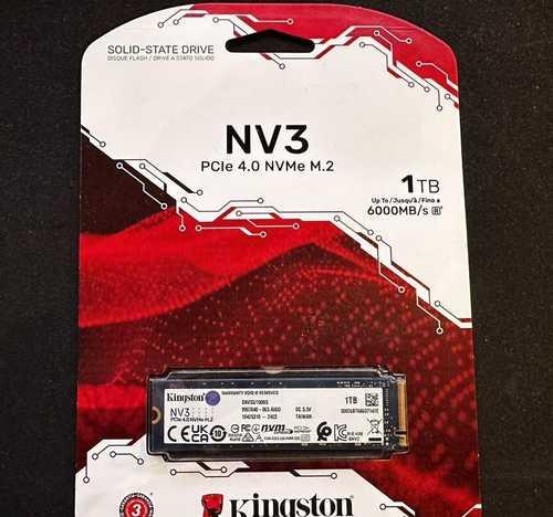 1TB SSD M.2 Kingston NV3 NVMe 1.4 оригинал новый