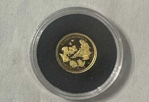Золотая монета Бурунди Белоснежка и 7 гномов
