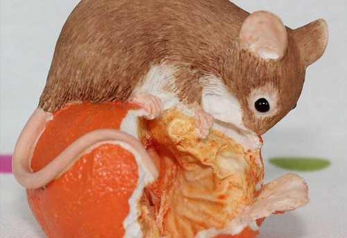 Силиконовая форма для мыла Мышка на мандарине