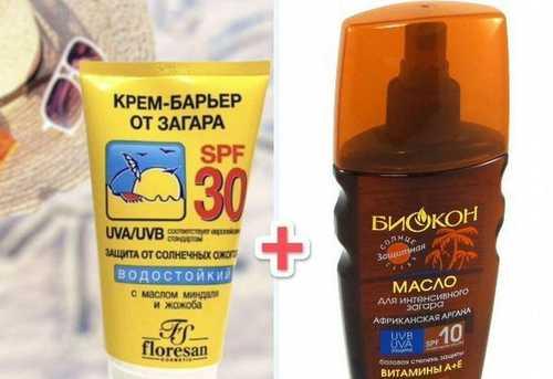 Крем от загара SPF 30 + Масло-спрей Биокон SPF-10