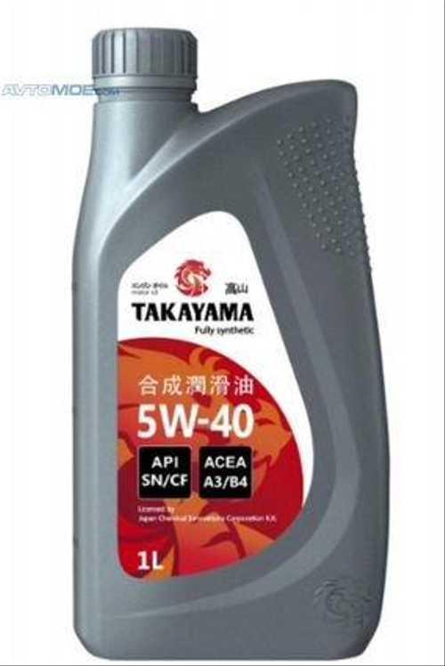 Масло моторное синтетическое takayama SAE 5W-40, A