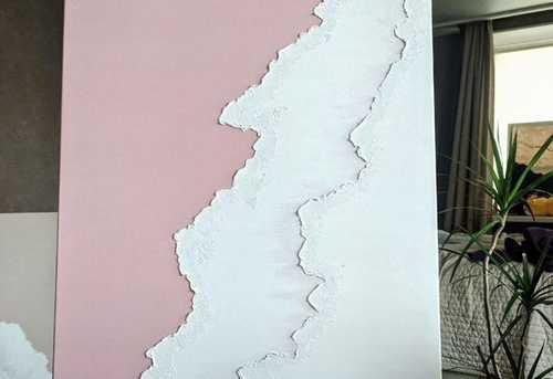Текстурная интерьерная картина 60х80 Розовый Песок