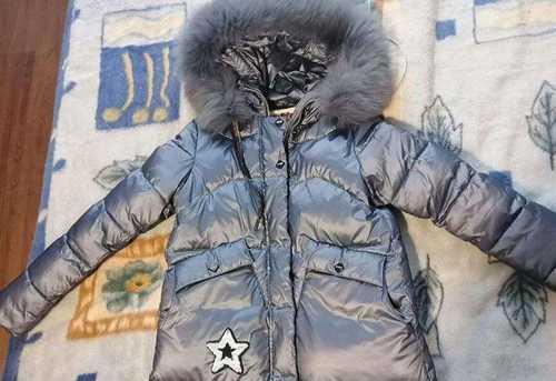 Зимнее пальто для девочки 146