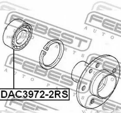 Febest DAC39722RS подшипник ступичный передний (39