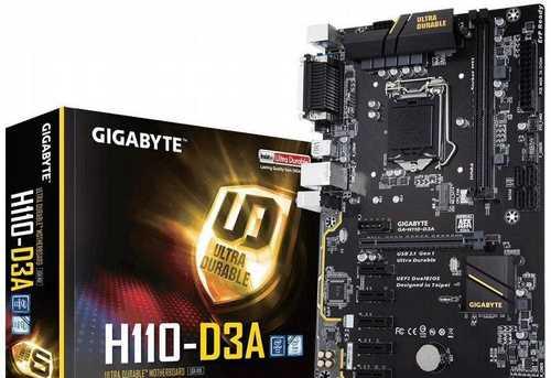 Мат.плата gigabyte GA-H110-D3A + проц. + 16гб ddr4