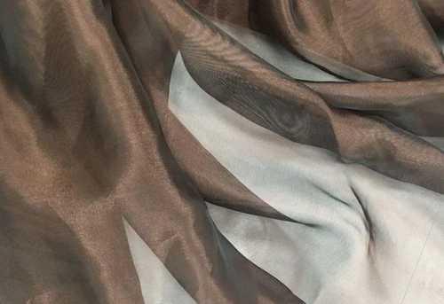 Ткань для штор тюль органза 2,6 на 3,1м коричневая