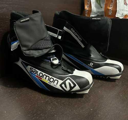 Лыжные ботинки salomon pro combi prolink