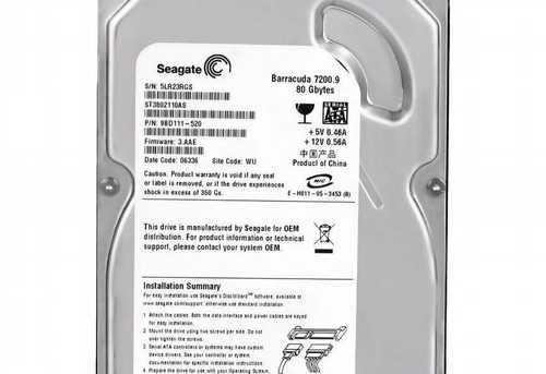 Жесткий диск Seagate ST3802110AS 80Gb sataii 3.5"
