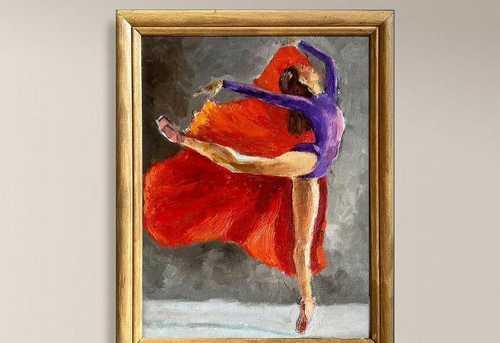 Картина маслом Балерина в раме