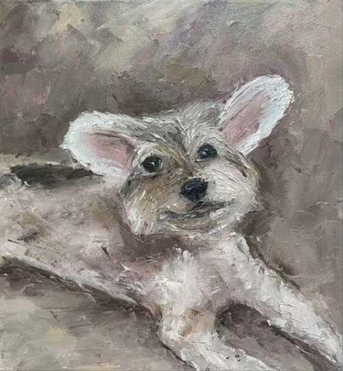 Картина маслом Собака