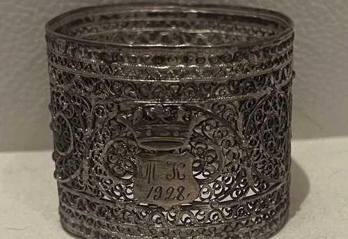 Кольцо для салфетки серебро 84 пробы 19 век