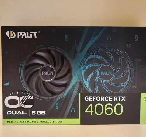 Новая Видеокарта Palit RTX 4060 Dual OC 8GB