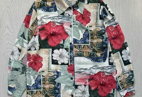 Vintage рубашка женская оверсайз шелк оригинал
