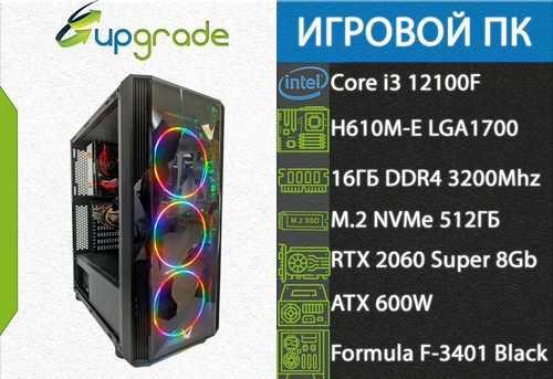 Игровой пк Core i3 12100F 3.3Ghz + RTX 2060 Super