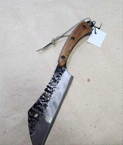 Нож-тяпка кованый с чехлом