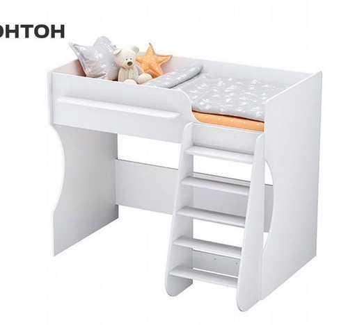 Кровать-чердак Polini kids Dream 1700 белый