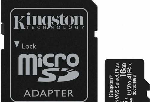 Карта памяти microSD Kingston Class 10, U1 16 гб