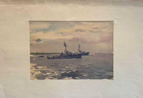 Боим С.С.(1899-1978) "На рейде." 1948 г