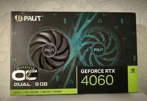 Новая. Видеокарта Palit GeForce RTX 4060 dual OC