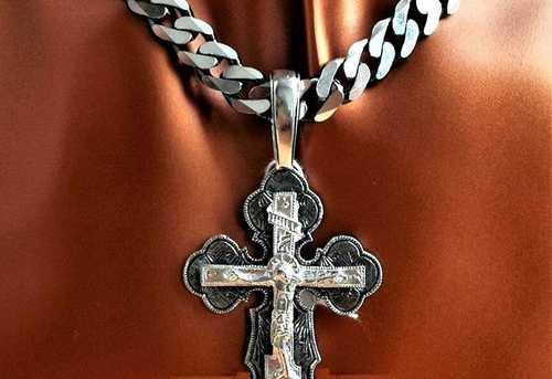 Крест серебро от Русской Православной Церкви новый